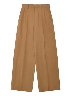 Junya Watanabe Pleated Wide-leg Trousers - Brown