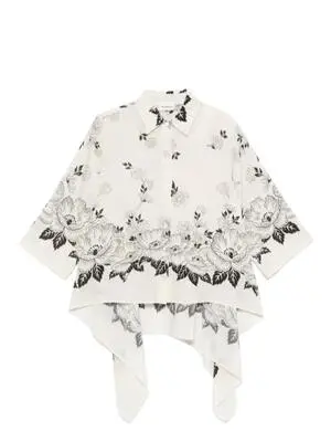 P.a.r.o.s.h Floral-print Shirt - White