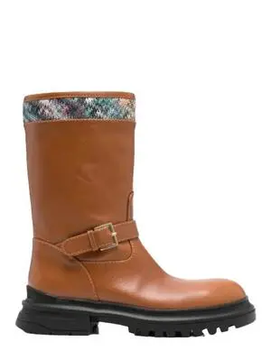 MISSONI Missoni Buckle Strap Biker Boots