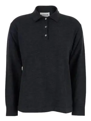 P.a.r.o.s.h Polo-neck Button Polo Shirt - Black