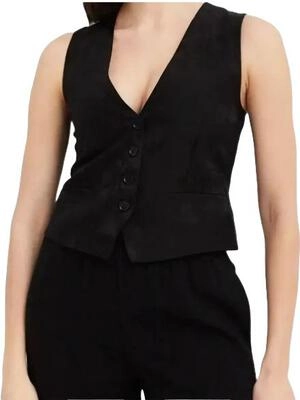 P.a.r.o.s.h Button V-neck Waistcoat - Black