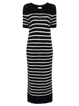 KHAITE Khaite Striped Cashmere-Silk Knit Tube Dress