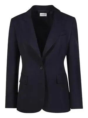 P.a.r.o.s.h Collared Single-breasted Blazer - Black