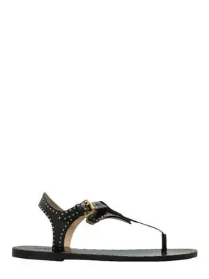 Isabel Marant Étoile Joonya Studded Buckle Sandals - Black