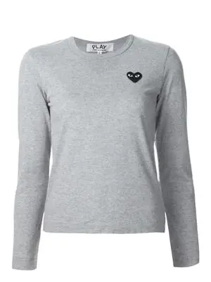PLAY COMME DES GARCON PLAY COMME Des GARÇONS Long-Sleeve T-Shirt With Embroidered Heart Emblem