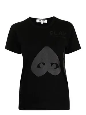 Play Comme Des Garcon Heart T-shirt - Black