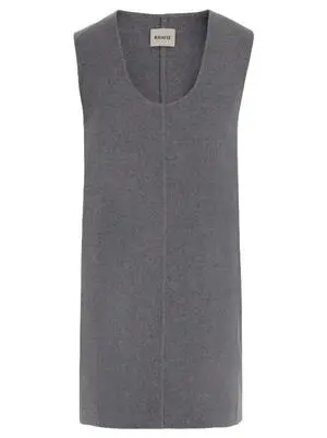 Khaite Wool Sleeveless Dress - Gray