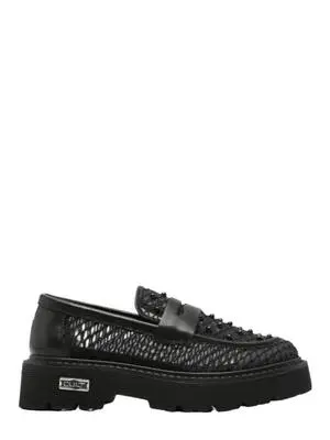 Cult Gaia Slash Beaded Leather Sneakers - Black