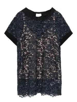 P.a.r.o.s.h P.A.R.O.S.H. Corded-Lace T-Shirt Black