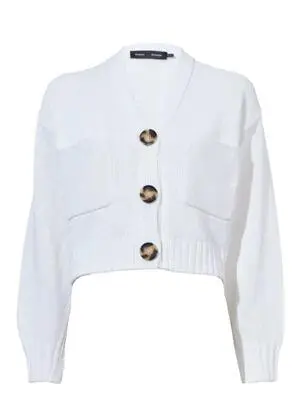 Proenza Schouler Cropped Knit Cardigan - White