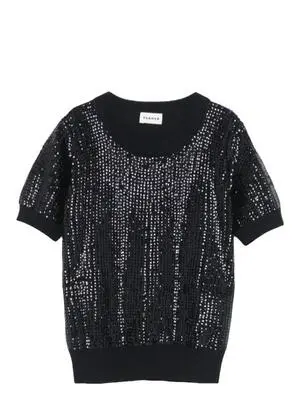 P.a.r.o.s.h Sequin-embellished T-shirt - Black
