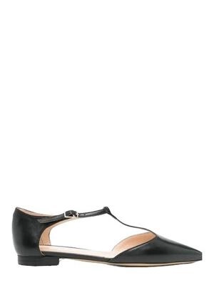 P.a.r.o.s.h Ankle Strap Flats - Black