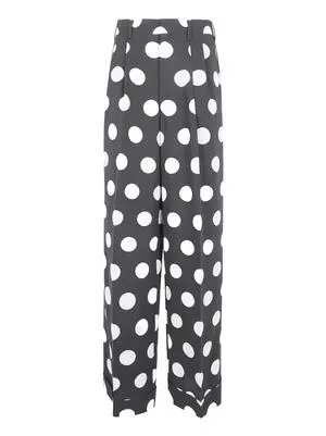 Junya Watanabe Polka-dot Pleated Trousers - Black