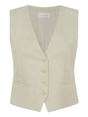 P.a.r.o.s.h V-neck Button Vest - Nude