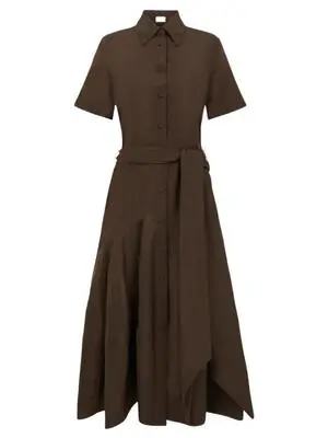 P.a.r.o.s.h Belted Shirt Dress - Green