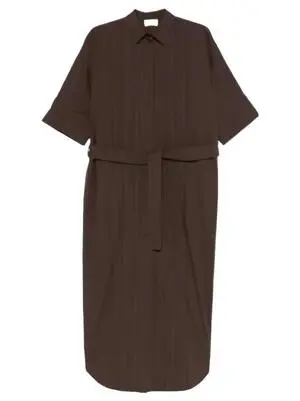 P.a.r.o.s.h Belt-detail Midi Dress - Brown