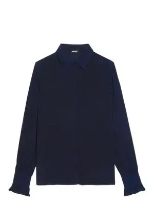 Zadig&Voltaire Thely Ruffled-cuffs Long-sleeves Shirt - Encre
