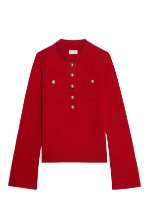 Zadig&Voltaire Lucas Button-detailed Sweater - Red