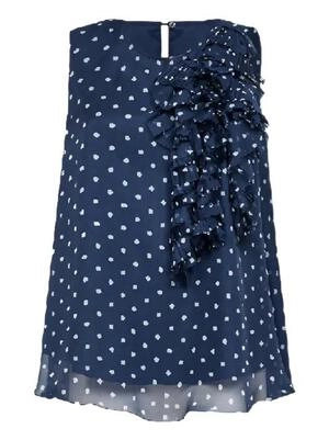 P.a.r.o.s.h Ruffled Sleeveless Top - Blue