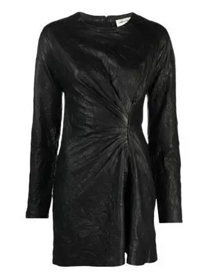 ZADIG&VOLTAIRE Zadig & Voltaire Rixina Gathered Leather Minidress