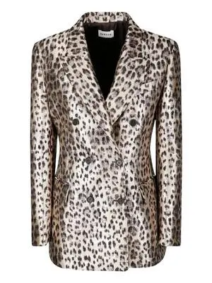 P.A.R.O.S.H P.A.R.O.S.H. Leopard-Print Double-Breasted Blazer