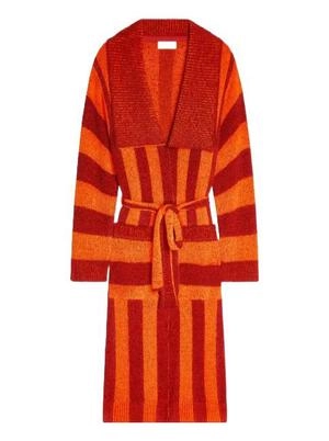 Dries Van Noten Dries Van Noten Belted Striped Cardigan Red