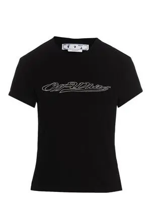 OFF-WHITE Bling Logo-print Short-sleeve T-shirt