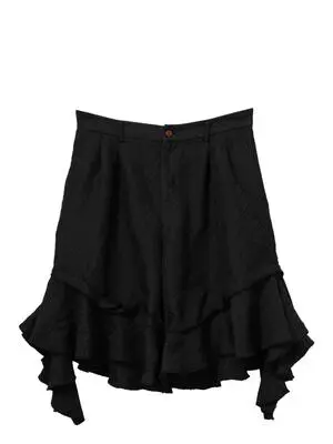 Comme Des Garçons Ruffled Shorts - Black
