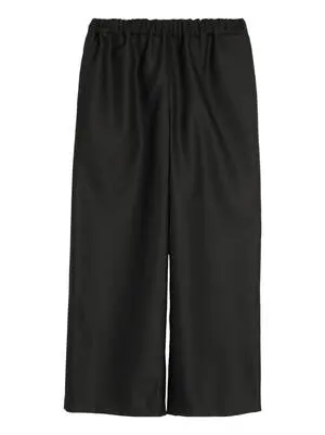 Comme Des Garçons Wide Leg Pleated Trousers - Black