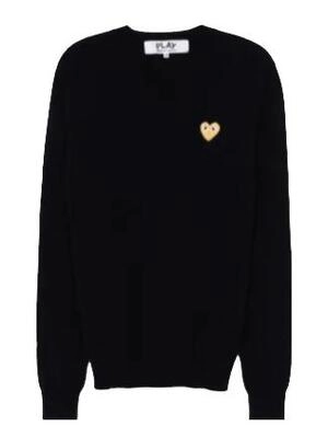 Play Comme Des Garcon Comme Des Garcons Play Heart Appliqué Hoodie Black
