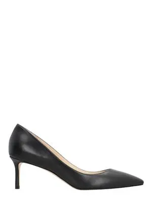 JIMMY CHOO Jimmy Choo Calfskin Mid-Heel Pumps Black