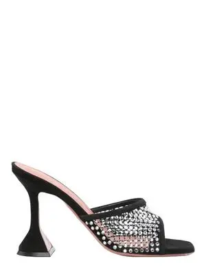 AMINA MUADDI Amina Muaddi Crystal Embellished High-Heeled Sandals