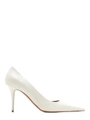 Amina Muaddi Amina Muaddi Pointed-Toe High Heels White