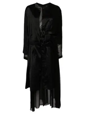 Junya Watanabe Wrap-style Waist-cinching Dress - Black