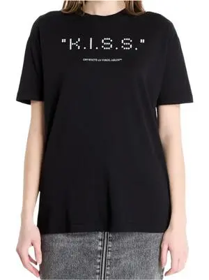 Off-White Kiss Quote T-shirt - Black