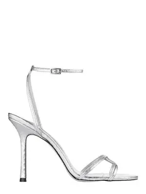 JIMMY CHOO Jimmy Choo Silver Thin Strap High-Heel Sandals