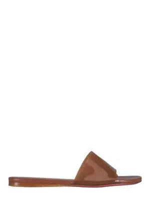 Amina Muaddi Amina Muaddi Flat Sandals Brown