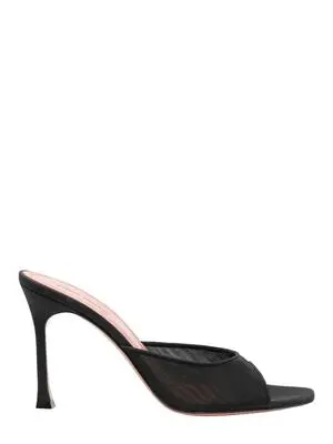 Amina Muaddi Alexa Heeled Mules - Black