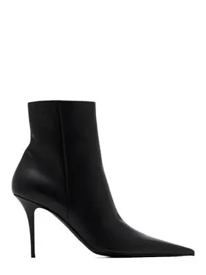 AMINA MUADDI Amina Muaddi Leather Stiletto Boots