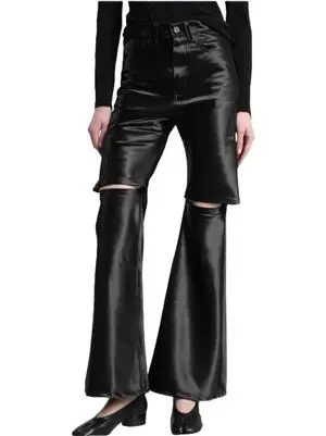Junya Watanabe Embossed Cropped Trousers - Black