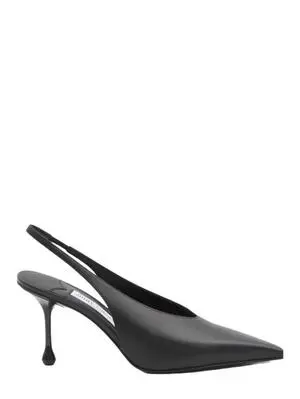JIMMY CHOO Leather Ankle-wrap High Heels - Black