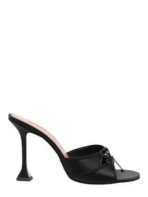 Amina Muaddi Bow Sandals - Black