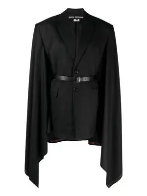 Junya Watanabe Corset Wool Cape-style Suit Jacket - Black