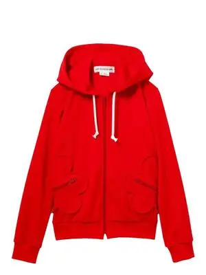 Comme Des Garçons Zip-up Hooded Jacket - Red