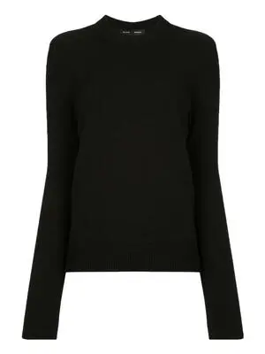 Proenza Schouler Crewneck Ribbed-knit Jumper - Black