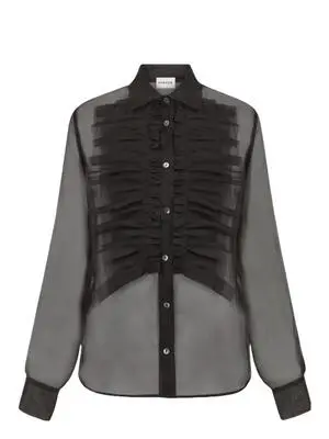 P.a.r.o.s.h Ruffle Shirt - Black