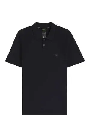 HUGO BOSS Cotton-blend Knit Polo With Bodymapping Structure