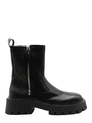 VIC MATIE Platform Ankle Boots - Black
