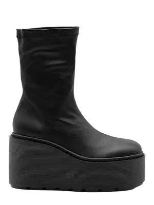 VIC MATIE Platform Ankle Boots - Black
