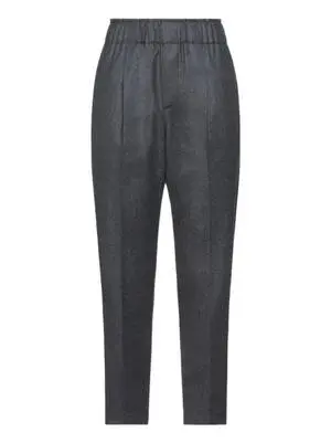 Brunello Cucinelli Solid Color Casual Trousers - Black